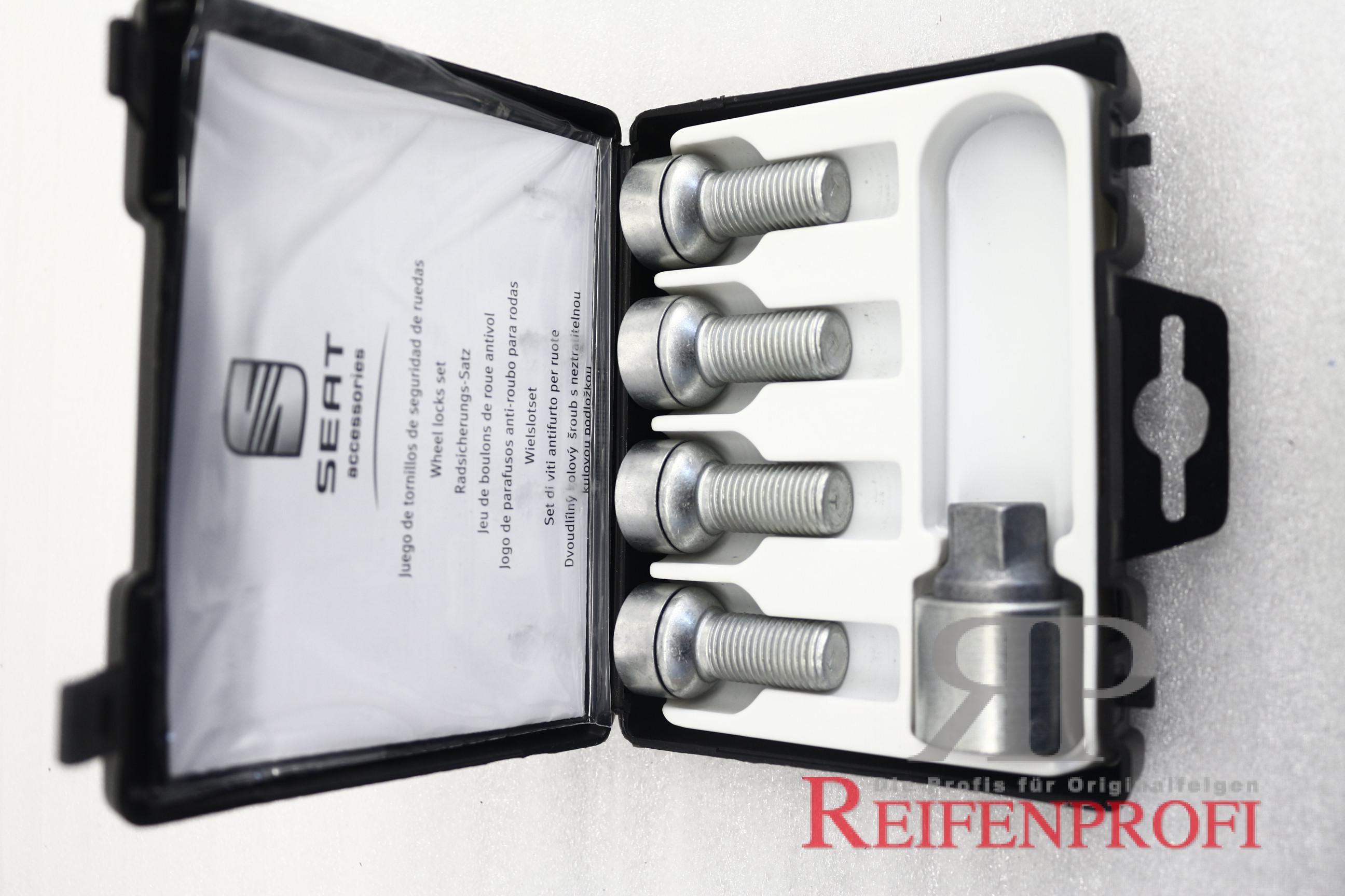 Original VAG Felgenschloss 4x Radschrauben inkl. Felgenschloss M14x1 ...